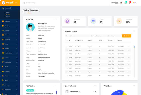School Management Dashboard
