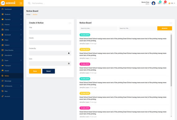 School Management Dashboard